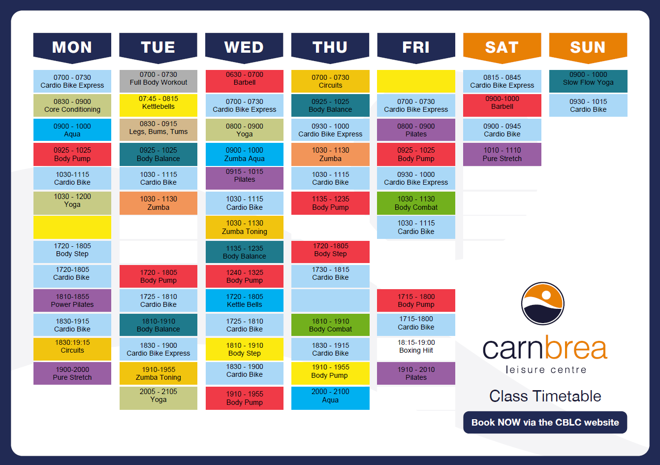 Carn Brea Timetables